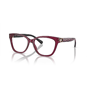 Coach HC6120 Prescription Eyewear Frames, Transparent Ruby/Demo Lens, 54 mm
