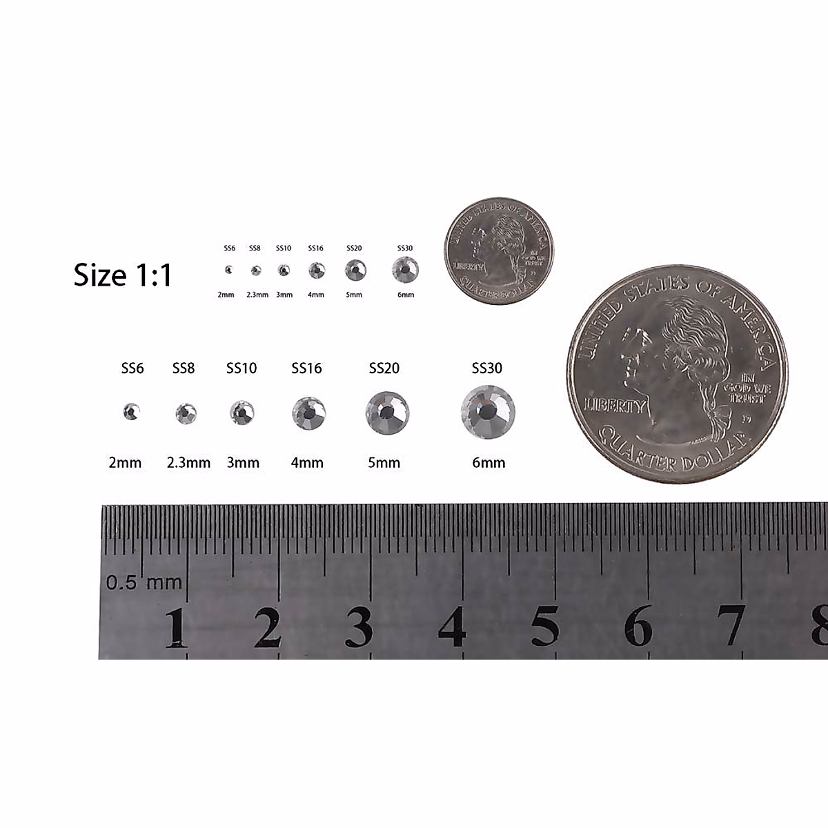 BEADSLAND Crystal Hotfix Rhinestone,Machine Cut Stone 1440pcs/pkg (Dk.Pink,SS10/3mm)