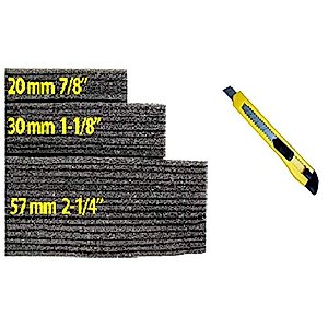 Kaizen Foam 2 Feet x 1 Feet, Black with Knife (57mm 2-1/4")