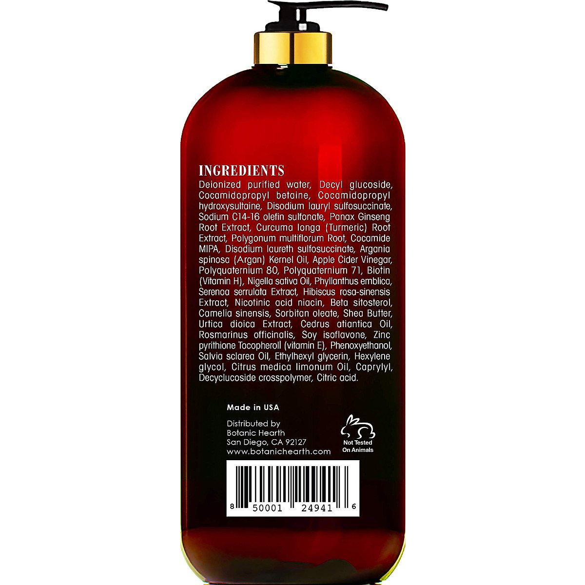 Botanic Hearth Apple Cider Vinegar Shampoo - Clarifying and Nourishing, Reduces Itchy Scalp, Dandruff & Frizz - Sulfate Free, for All Hair Types, Men and Women - 16 fl oz