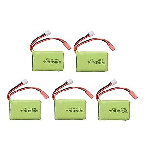 GzxLaY High-Performance Battery Backup 3pcs 7.4V 1500mAh Rechargeable Remote Control Lithium Battery Transmitter Battery for FS-GT5 RC Models Parts Toys Battery-2pcs and Cable ( Color : 5pcs )