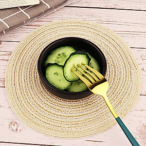 Cyimi 3.5" Ceramic Side Dish Set of 4 Small Porcelain Soy Dipping Sauce Dishes Black Seasoning Sauce Bowls Dinnerware Sets Sauce Serving Dishes