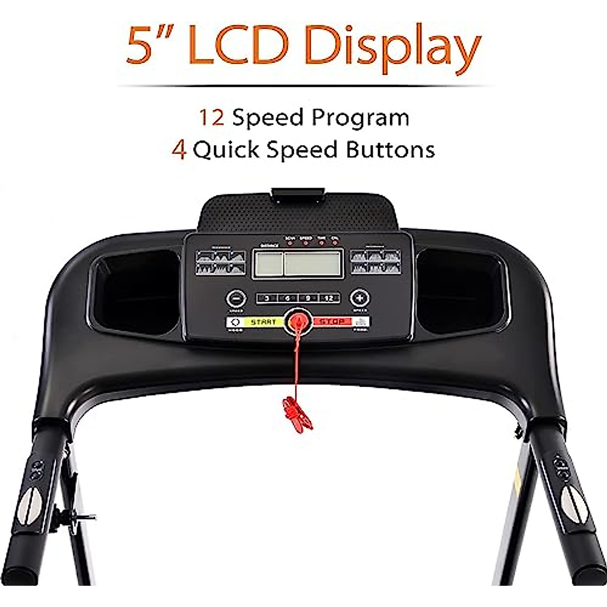 Folding Treadmill, 2.5HP Electric Treadmill for Home with Bluetooth and Incline, Portable Fitness Running Workout for Small Space Home Gym Equipment, MP3 (Black)