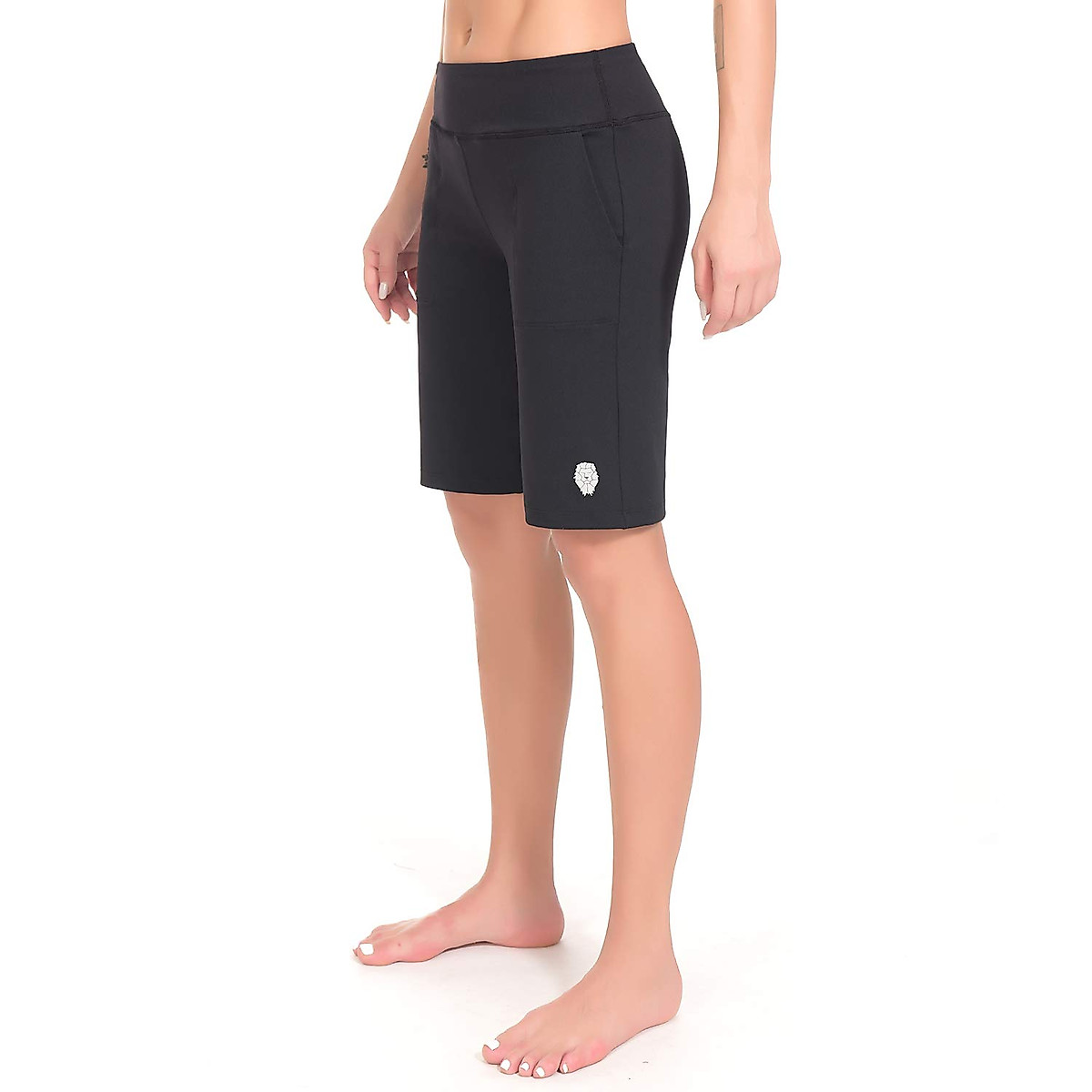 PIQIDIG Running Shorts for Women High Waisted Workout Lounge Yoga Pants Black XL