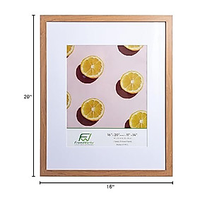 FrameWorks 2-Pack, 16x20 Matted to 11x14 Picture Frame, Golden Oak – Classic Wooden Photo Frame with Tempered Glass, Modern Matte Finish for Prints, Posters, Certificates & Wall Decor – Gallery-Ready