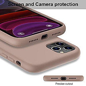 DEENAKIN iPhone 11 Pro Max Case with Screen Protector,Soft Flexible Silicone Gel Rubber Bumper Cover,Slim Fit Shockproof Protective Phone Case for iPhone 11 Pro Max 6.5" Light Brown