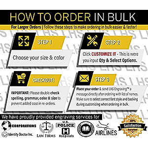 LHS My Business | Engraved Custom Door Plate Black Plastic Office Door Sign with White Letters | 2x8 - B2