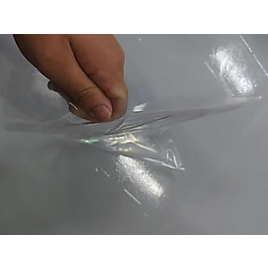 3Yard Sheer Fabric, Magic Laser Holographic Fabric, 59inch Iridescent Fabric Sequin Fabric Gradient Organza Fabric Lace for Wedding Photography Background Dress Party DIY Supplies, Magic White