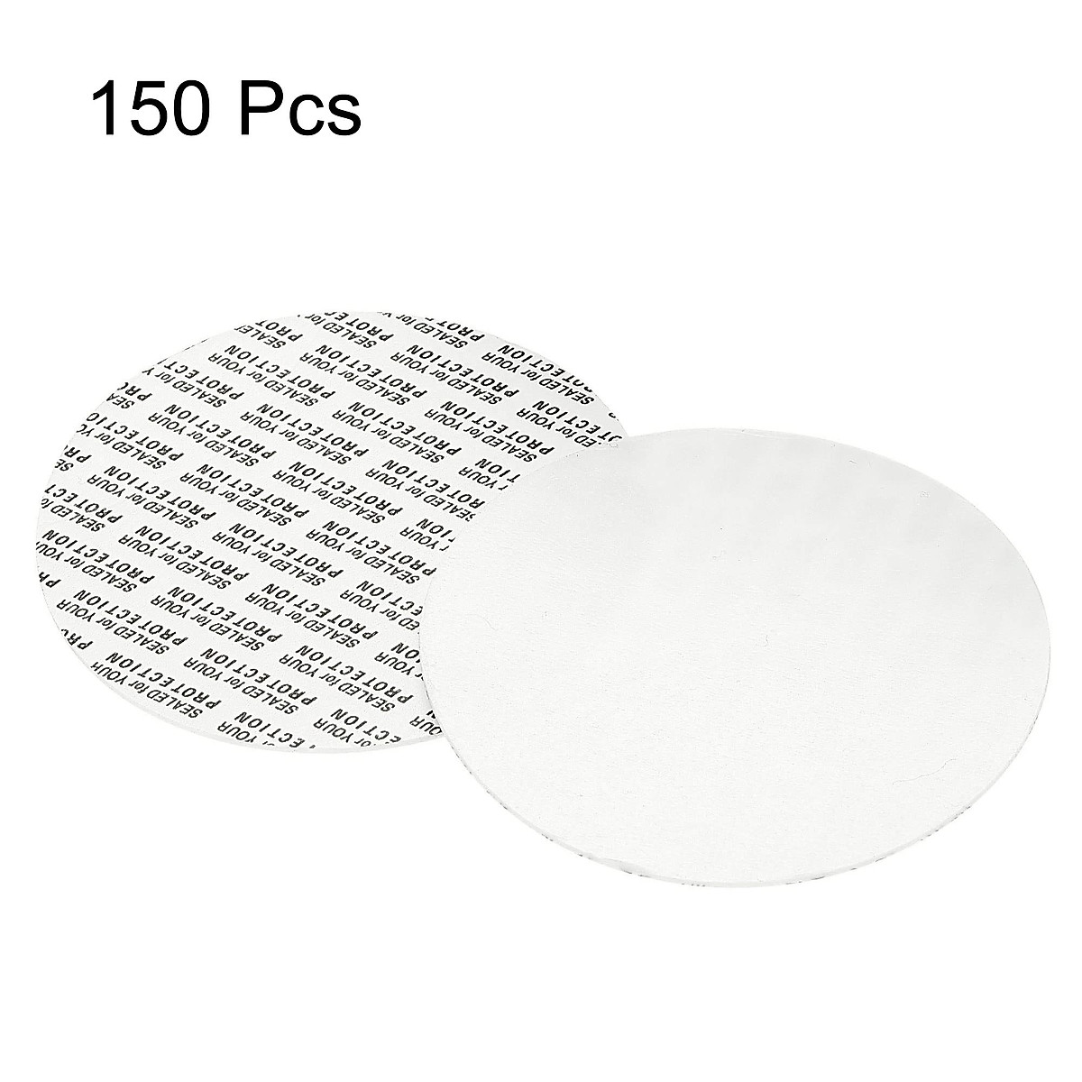 PATIKIL 70mm/2.76" Foam Lid Liner, 150 Pack PS Foam Resistant Tamper Pressure Sensitive Seal for Bottle Cap Liners Seals