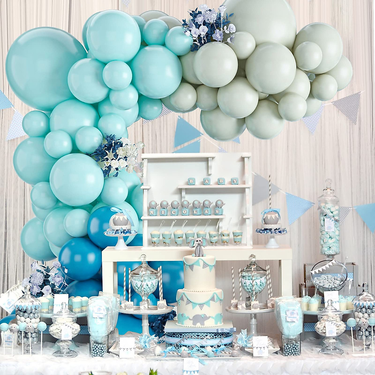 Pink White Party Balloons, Pink White Balloons Garland Arch Kit, 93 Pack 18/12/10/5 Inch Different Sizes Wedding Balloons for Birthday Baby Shower Bridal Festival Anniversary Decorations