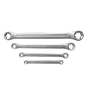 NACHEE 4 Piece TRX-Star E-Torx Box Wrench Set, E6 E8 E10 E12 E14 E18 E20 E24 Torx Tork Set
