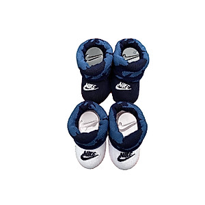 Nike Infant Baby Futura Booties 2 Pack (0-6 Months, White(NN0434-695)/O)