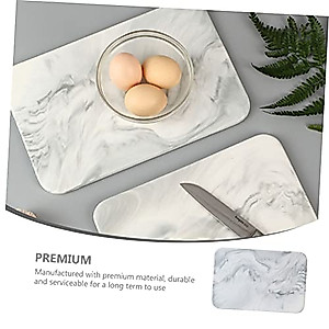 HEMOTON Marble Cutting Board Sushi Tray Bandejas Para Comida Cutting Boards for Kitchen Cutting Cheese Board Meat Chopping Board Reusable Chopping Board Kitchen Chop Board Cake Board Bread