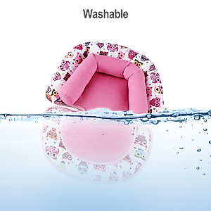 AIPINQI Baby Head Support for Car Seats, 2-in-1 Toddler CarSeat headrest Insert Cushion Soft Head Support Pillow Cushion for Newborn,Pink