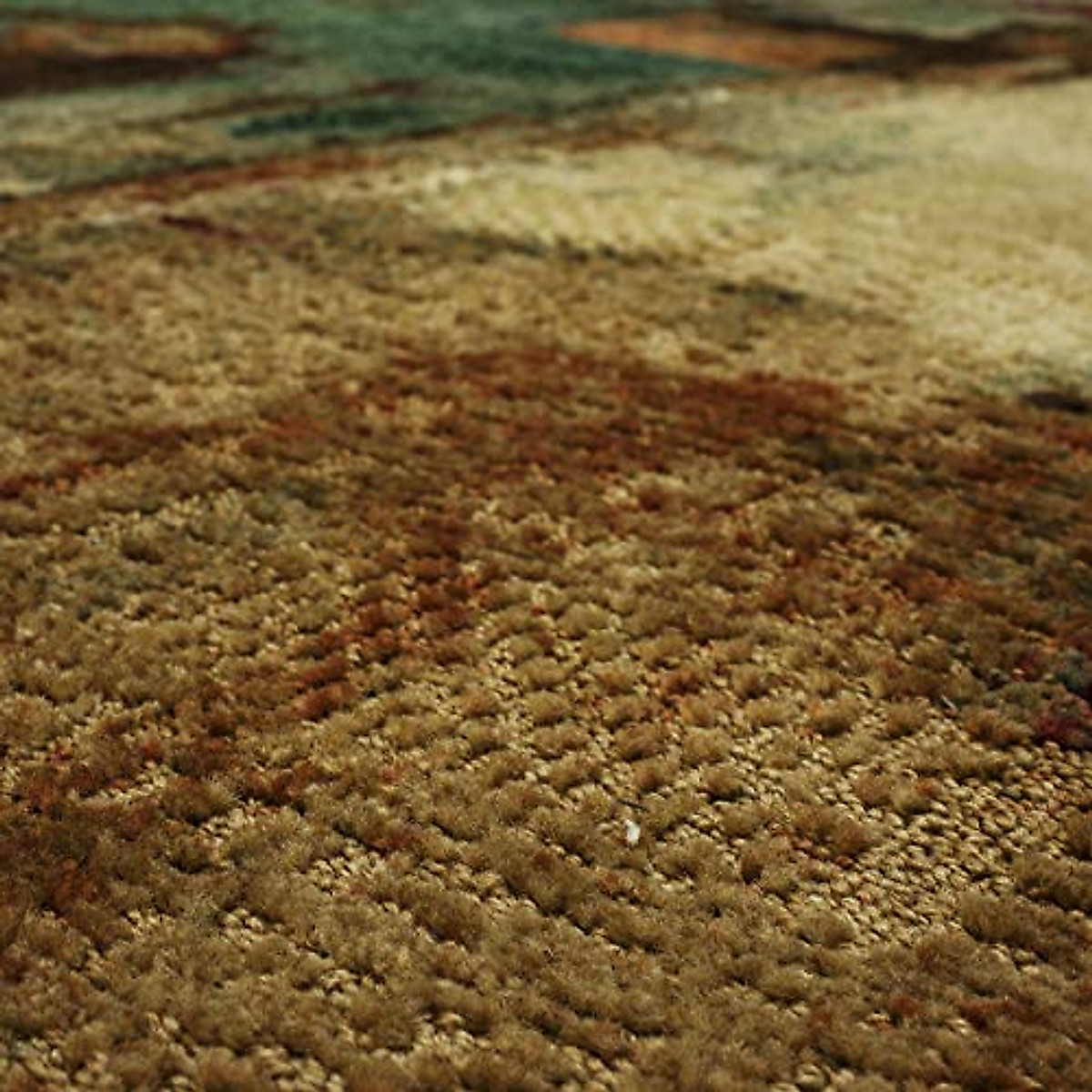 Mohawk Home Aqua Strata Fusion Abstract Area Rug (2'x8')