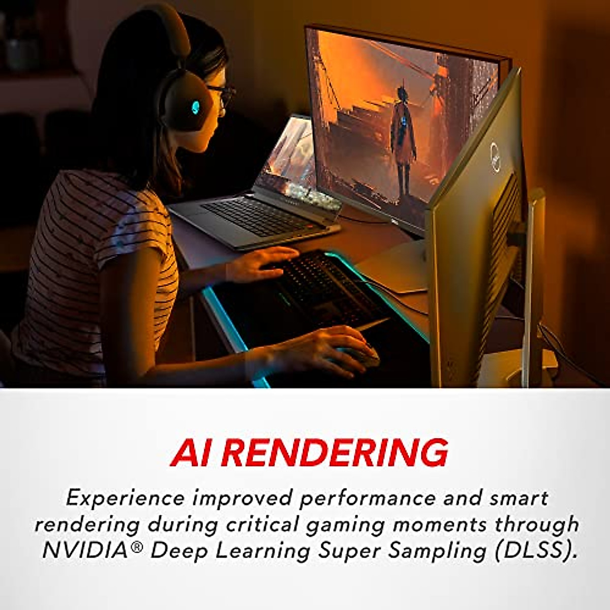 Alienware m15 R7 15.6" Gaming Laptop - QHD (2560x1440) 240Hz, AMD Ryzen 9 6900HX, 32GB DDR5, 1TB SSD, RTX 3070Ti, HDMI, Wifi, Webcam, Windows 11, 1-Year Premium + 6-Months Migrate Services - Black