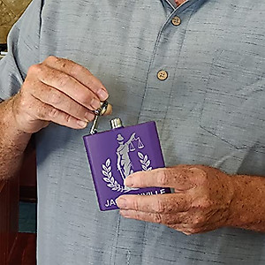 6oz Stainless Steel Flask, Cheerleading Coach, Personalized Engraving Included (Red)