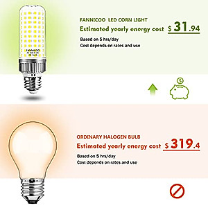 E26 LED Bulb,25W LED Corn Light Bulb 200W Equivalent 6500K Cool Daylight White 2500LM Non-dimmable Flicker Free Ceiling Fan LED Corn Bulb for Indoor Outdoor Home Garage Pack of 3
