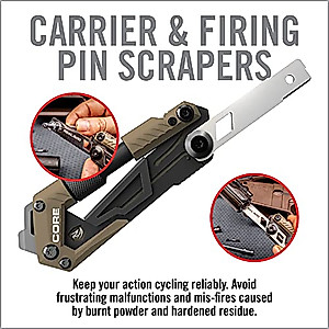 Real Avid Gun Multi Tool CORE: Tactical Rifle Tool & EDC Tools, Gun Accessories & Utility Tool Kit for Gun Maintenance, Includes Carbon Removal Tool & Front Sight Adjuster