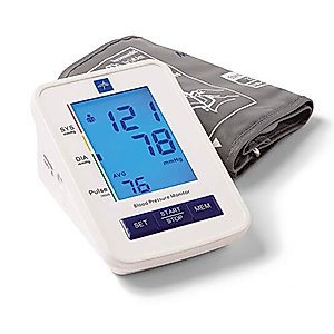 Medline Automatic Digital Blood Pressure Monitor with Standard Adult Cuff for Upper Arm, with Large LED Display, Batteries Included, Great for Home Use, Professional Medical Use