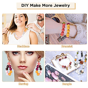 Silicone Beads, 150pcs Silicone Beads Bulk Round Bead 15mm Hexagon Silicone Beads 14mm for Jewelry Making Large Beads with Lanyard & Key Chain Ring for Keychain Making (15MM Macaron)