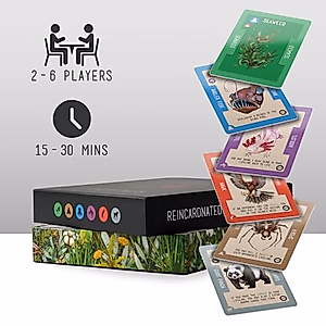 Doolittle Gaming Reincardnated A Turn-Based Deck Drafting Card Game - Strategy Party Game for 2-6 Players on Family Game Night