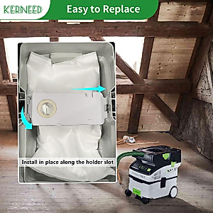 9 Pack 204308 CT Mini/Midi -2/5 Filter Bags Compatible with fes-tool CT MINI, CT MINI I, CT MIDI and CT MIDI I manufactured from 2019 onwards, CTC MINI/MIDI and CT 15