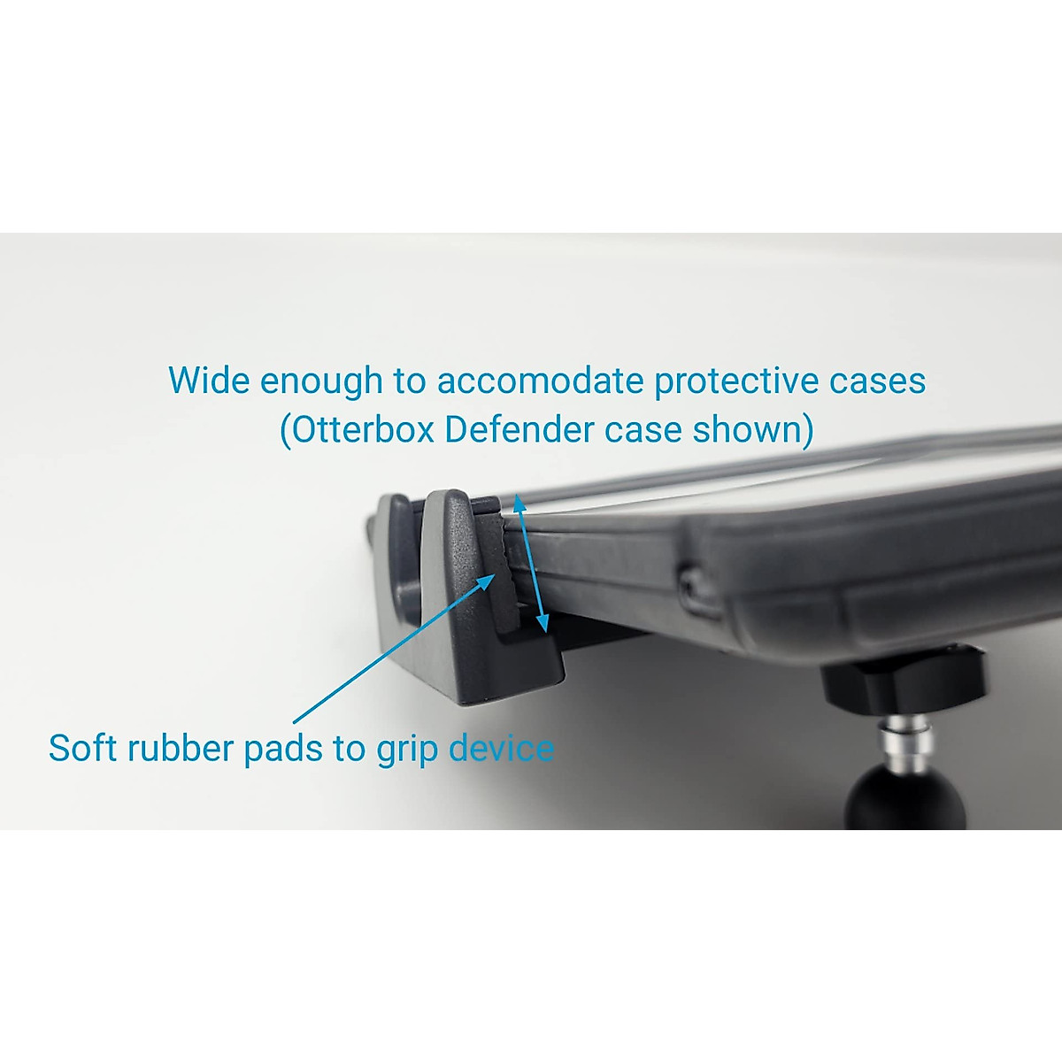 Obliter8 "Blue Steel" Multi-Attachment Smartphone/Tablet/Pad/Switch gaming system Travel Mount for In-Flight Airplane, Car Visor/Vent, Desktop, Traveling 360 degree rotation Ultra Durable and Secure