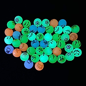 QINGQIU 48 PCS Halloween Glow in The Dark Bouncy Balls 1.25" Bouncing Balls Halloween Toys for Kids Girls Boys Halloween Party Favors Supplies Treat Bags Gifts Fillers Classroom Prizes School Game