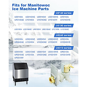040003579 Water Inlet Valve Compatible with Manitowoc Ice Machine U0140 U0190 U0240 U0310, 115V/120V
