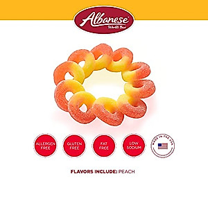 Albanese World's Best Gummi Peach Rings, 4.5lbs of Easter Candy, Great Easter Basket Stuffers