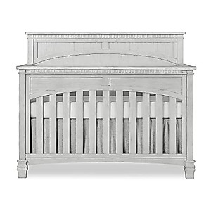 Dream On Me Evolur Santa Fe 5-in-1 Convertible Crib in Antique Mist, Greenguard Gold Certified, Features 3 Mattress Heights, Wooden Nursery and Bedroom Furniture, Baby Crib