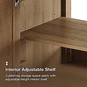 OVE Decors Kansas 36" Single Sink Bathroom Vanity Set with Countertop, Fully-Assembled | Ceramic Sink and Backsplash Included | 02 Doors, 01 Drawer, 36 inches, White Oak