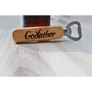 Personalized Wooden Godfather Bottle Opener Gift For Him, Godfather Proposal Gift Idea