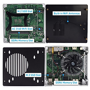 KINGDEL K8 Mini PC i9 9th Gen. i9-9880H Processors 16MB Cache 8 Cores Up to 4.80GHz 16GB DDR4 RAM 512GB SSD Desktop Computer 6xUSB3.0 2xLan