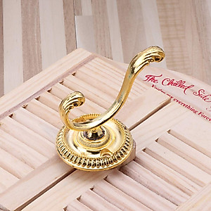 WBANGIAO Heavy Duty Wall Hooks Antique Hanger Sturdy Decorative Coat Racks Alloy Double Hook for Hanging Hats Towels Keys.Black