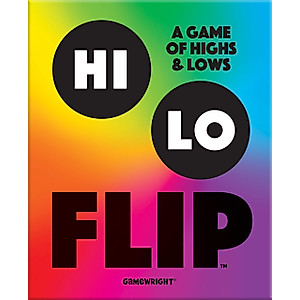 Gamewright - Hi Lo Flip - A Card Game of Highs & Lows, Multicolor, 8 x 6.5 x 1.98 inches