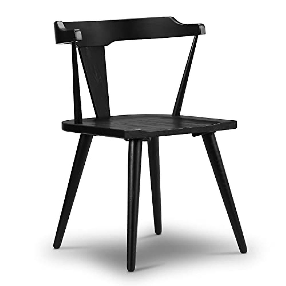 POLY & BARK Enzo Dining Chair,Oak, Black