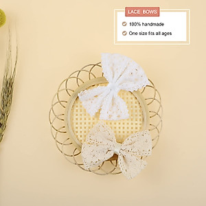 Mery Yuer Baby Girls Lace Headbands Hair Bows Nylon Hairbands for Newborn Infant Toddlers and kids