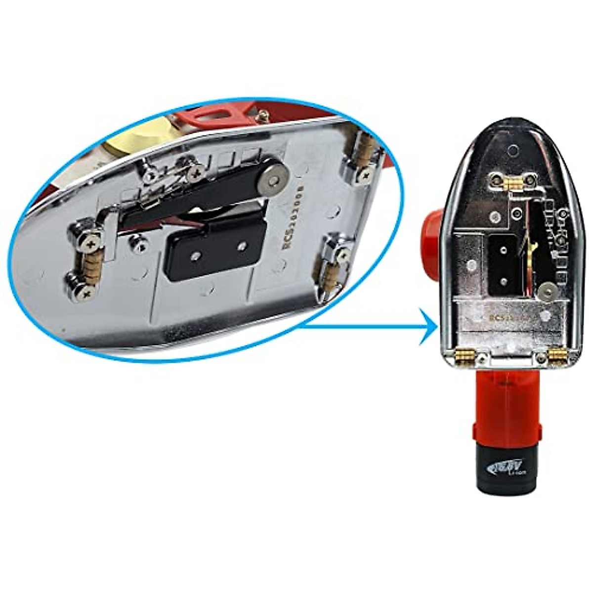 Hercules RK-BAT-100 5-Speed Cordless Electric Rotary Cutter for Cloth, Leather, Natural and Synthetic Fabrics – 4 Inch Single & Multi-Layer Round Knife Cutting Machine