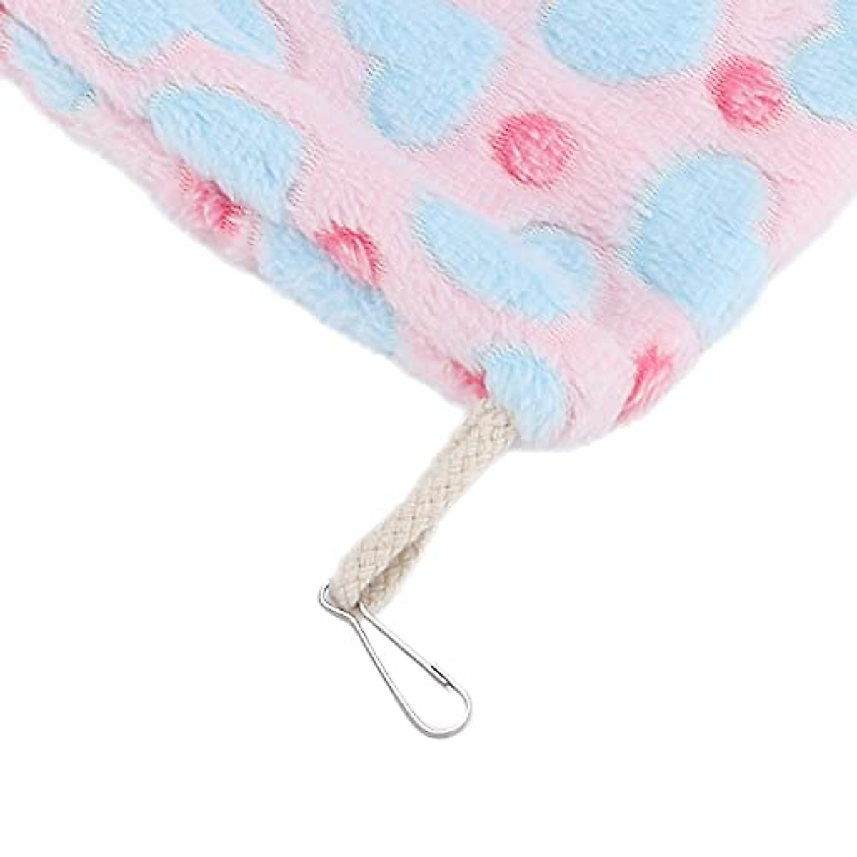 GLOGLOW Pet Hanging Hammock, Machine Washable Small Animal Hammock for Mice Hamsters Guinea Pigs Hedgehogs Squirrels for Running Relaxing Playing(L, Love Powder)