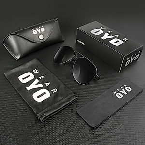 WEAROYO Premium Al-Mg Alloy Pilot Sunglasses for Men Women Polarized Dark, UV400 Protection for Driving Golf Fishing