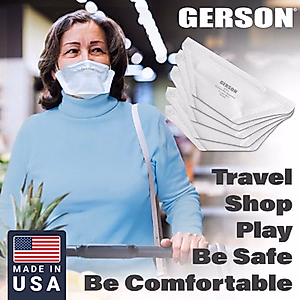 GERSON 3230 Face Mask - NIOSH Respirator Masks for Adults, 50 Respirators/Box (White)