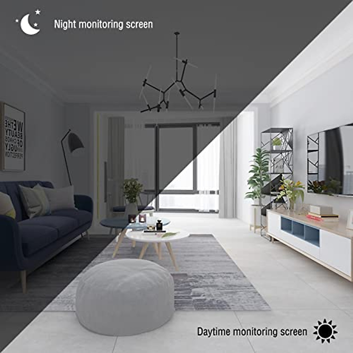 Stavix 2.4GHz Wireless Surveillance Security 1080P Indoor Camera, for Home Pet Dog Cat, Night Vision, Motion Detection, Two Way Audio, Sound Detection