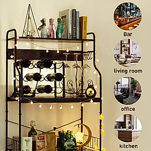 Hosfais Countertop Wine Rack 12 Bottles Freestanding Metal Wine Holder Tabletop Storage Organizer for Birthday Gift Home Decoration