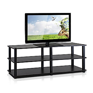 Furinno Turn-S-Tube No Tools 3-Tier Entertainment TV Stands, Espresso/Black