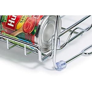 Stackable Can Rack Organizer, for 36 cans - Great for the Pantry Shelf, Kitchen Cabinet or Counter-top. Stack Another Set on Top to Double Your Storage Capacity. (Chrome Finish), Standart