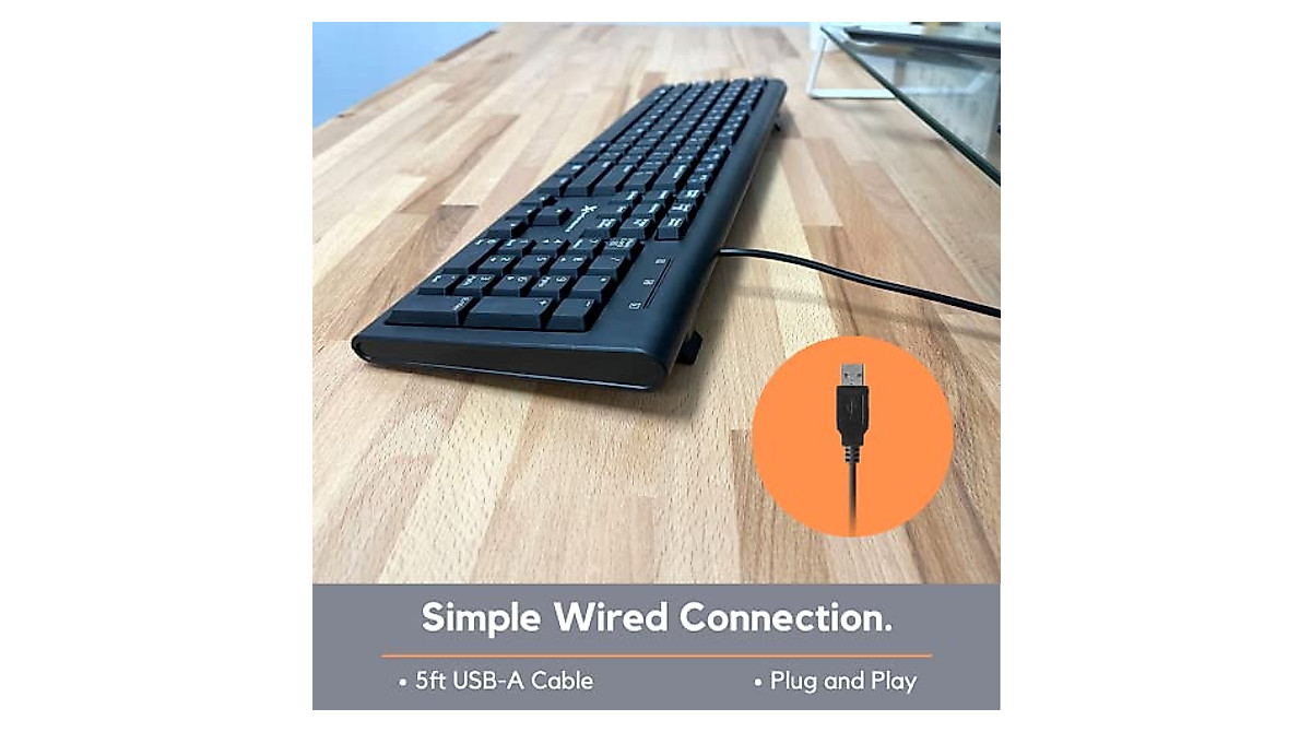 X9 Performance Wired Keyboard - Ideal for Office Use