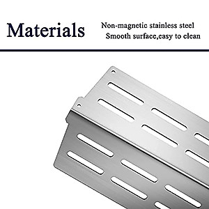 Boloda 13 1/4" Heat Deflector and 17.5" Flavorizer Bars Replacement for Weber 7620 7622, Genesis 300 Series E310 E330 S310 S320 EP/CEP-310 EP/CEP-320 EP/CEP-330 with Front Control Knobs 2011 & Newer
