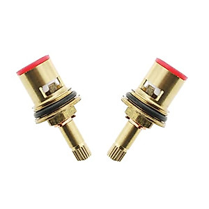 SJZBIN 2pcs Faucet Spool Faucet Valve 20 Teeth 1/2 inch Faucet Ceramic Cartridge Replace Part for Water Valve Stem